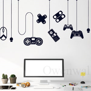 Gaming Wall Sticker , Gamer Wall Decor , Gamer Vinyl Wall Decal ...
