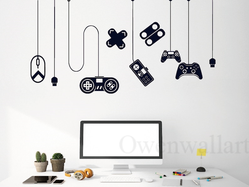 Gaming Wall Sticker Gamer Wall Decor Gamer Vinyl Wall - Etsy