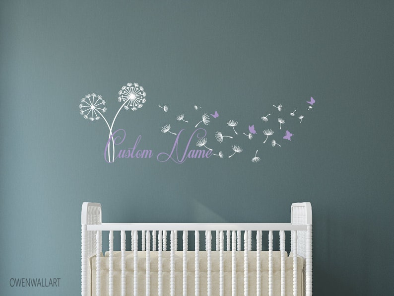 Custom Name Dandelion Wall Decal - Nursery Decor - Etsy