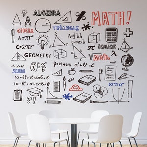 Algebra Graffiti Wall Decal: Math Classroom Decor - Etsy
