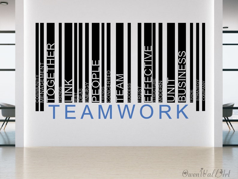 Teamwork Office Wall Decal Meeting Room Wall Vinyl | Etsy