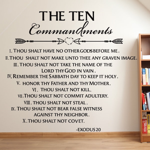 Ten Commandments Sticker - Etsy