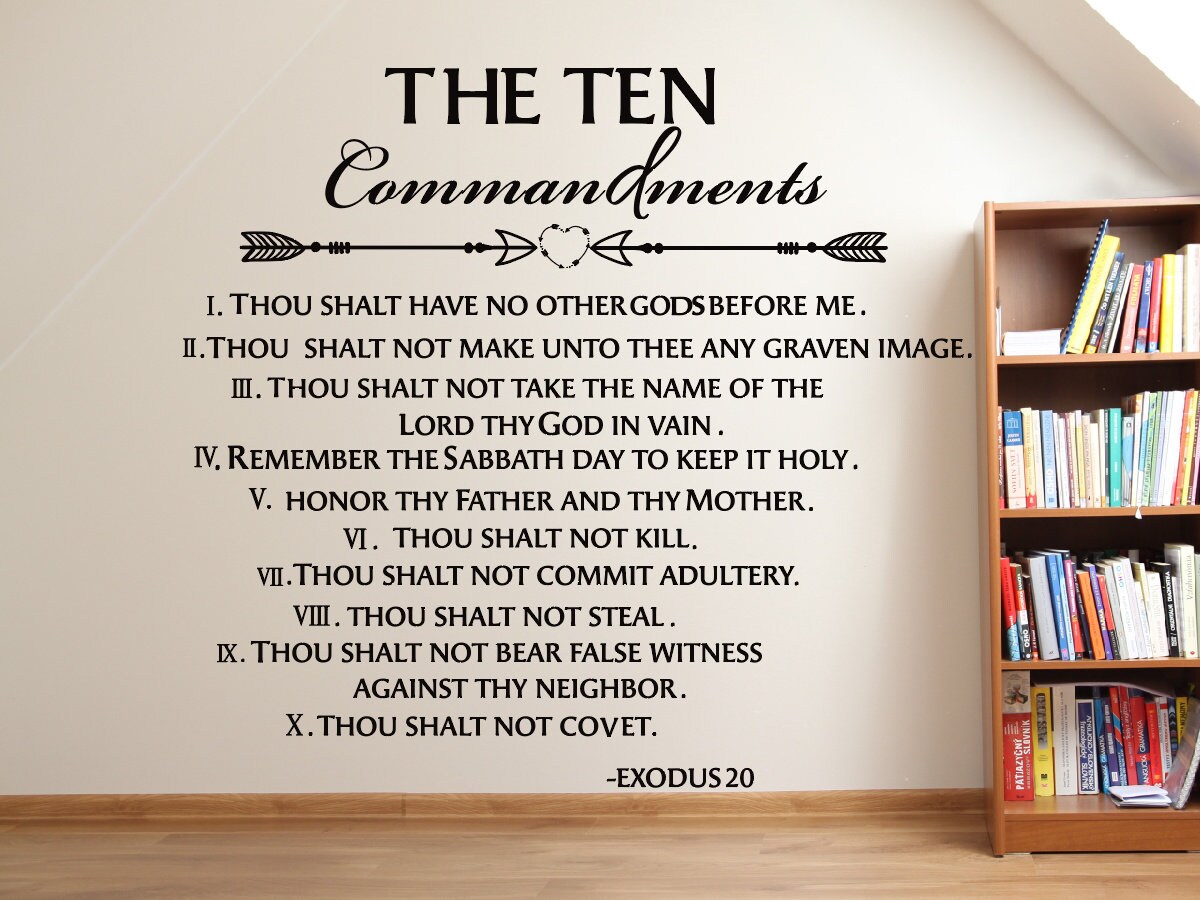 The Ten Commandmentslove God More Than Anything - Etsy