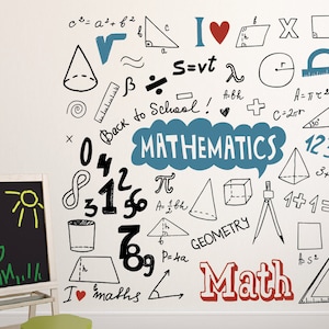 Math Graffiti Vinyl Wall Decal: Classroom Decor - Etsy