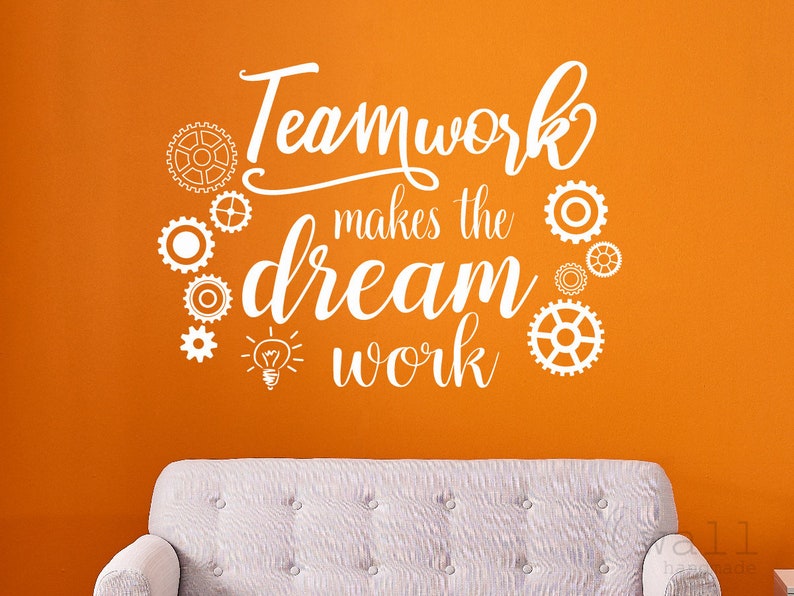 Teamwork Office Wall Decal Meeting Room Cut-out Handmade - Etsy