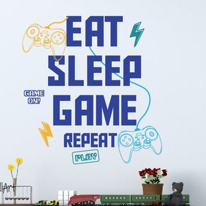 Gaming Wall Sticker , Gamer Wall Decor , Gamer Vinyl Wall Decal ...