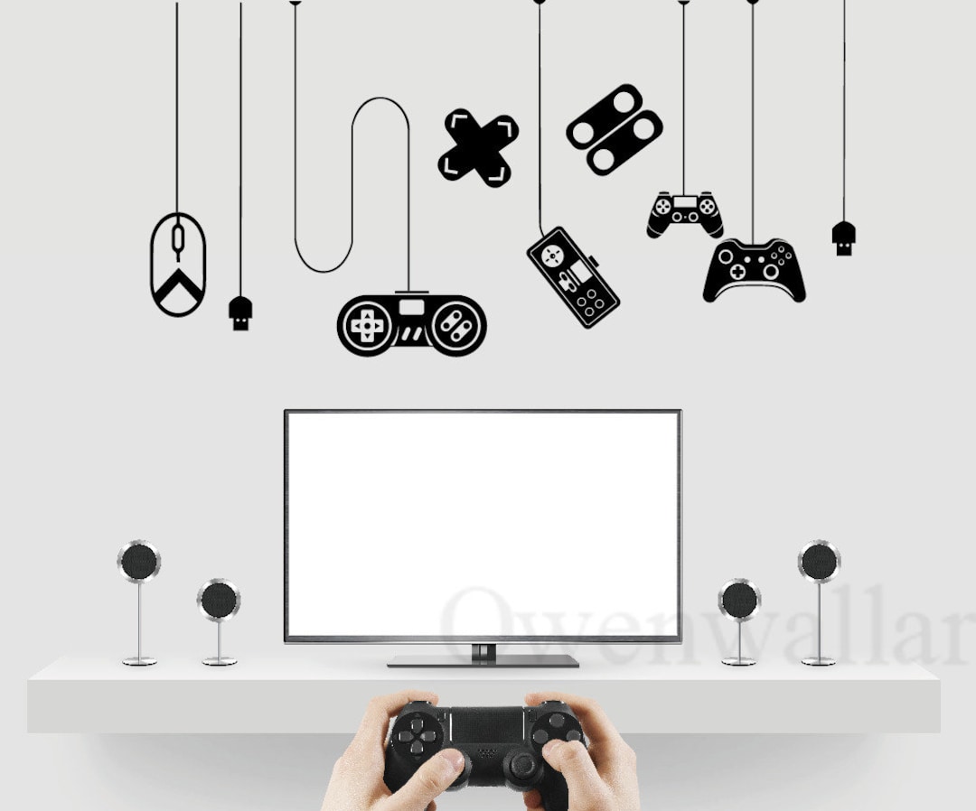Gaming Wall Sticker , Gamer Wall Decor , Gamer Vinyl Wall Decal ...