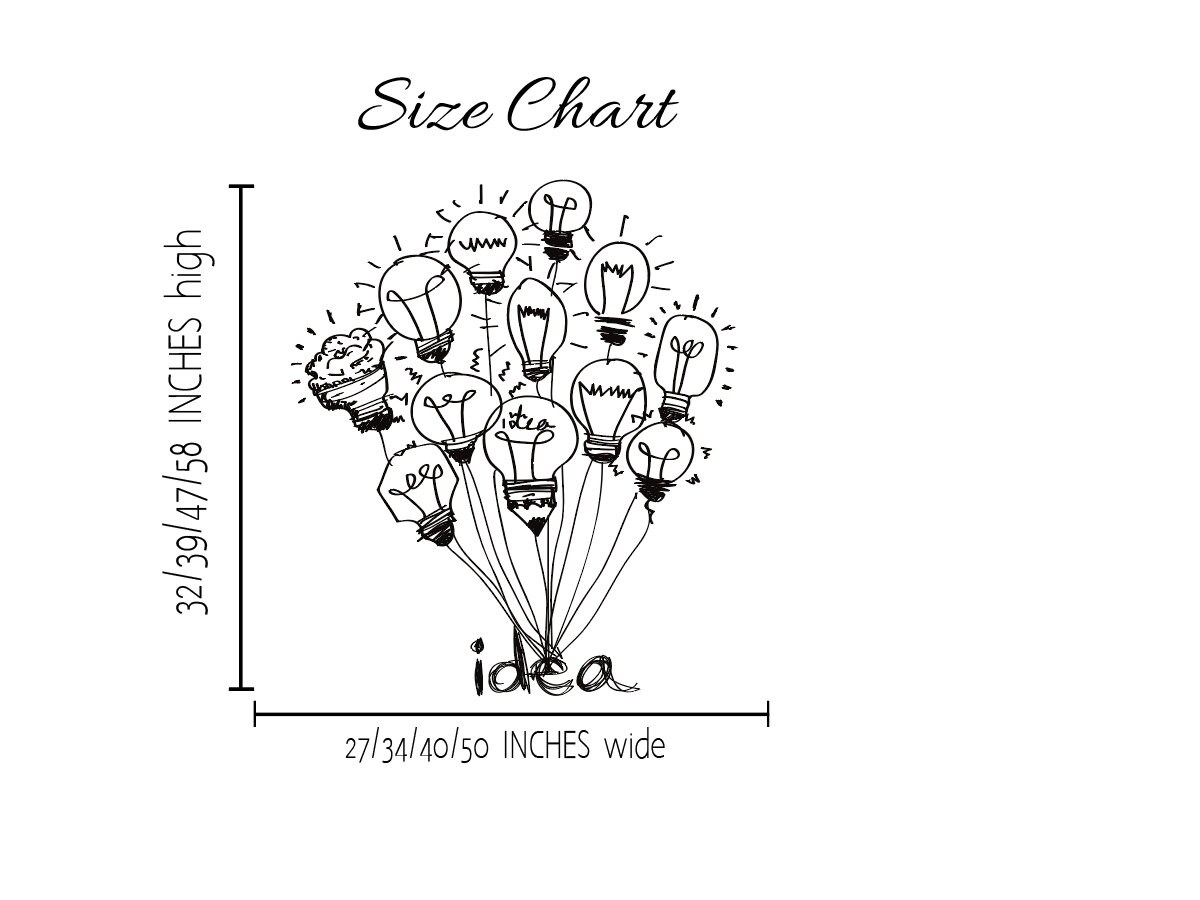 Idea Bulb Office Wall Decal Classroom Wall Vinyl - Etsy UK