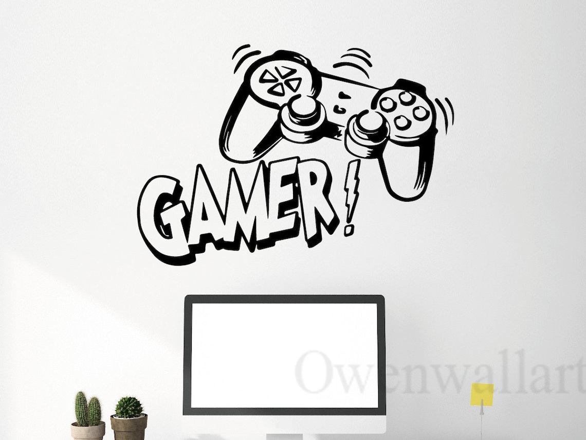 Gaming Wall Sticker Gamer Wall Decor Gamer Vinyl Wall - Etsy