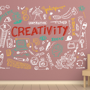Creativity Doodle Wall Sticker, Creativity Wall Art for School ...
