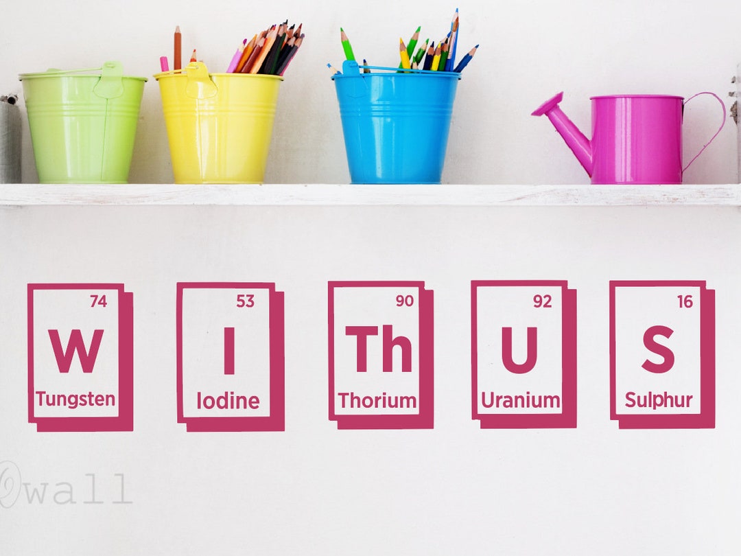 Personalized Chemistry Element Vinyl Wall Decal: Science Classroom ...