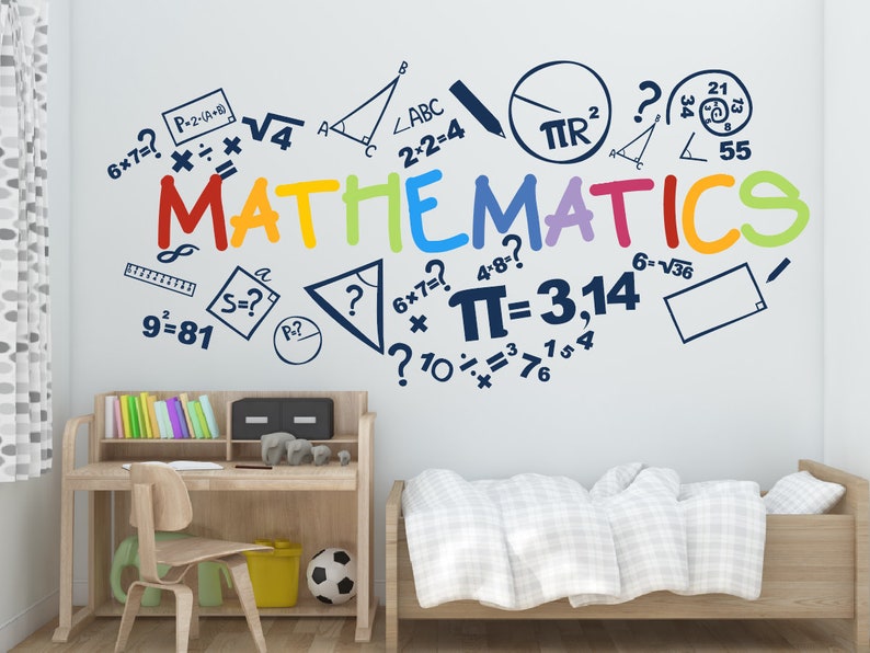 Math Wall Decal: Mathematics Vinyl Art for Classroom Decor - Etsy