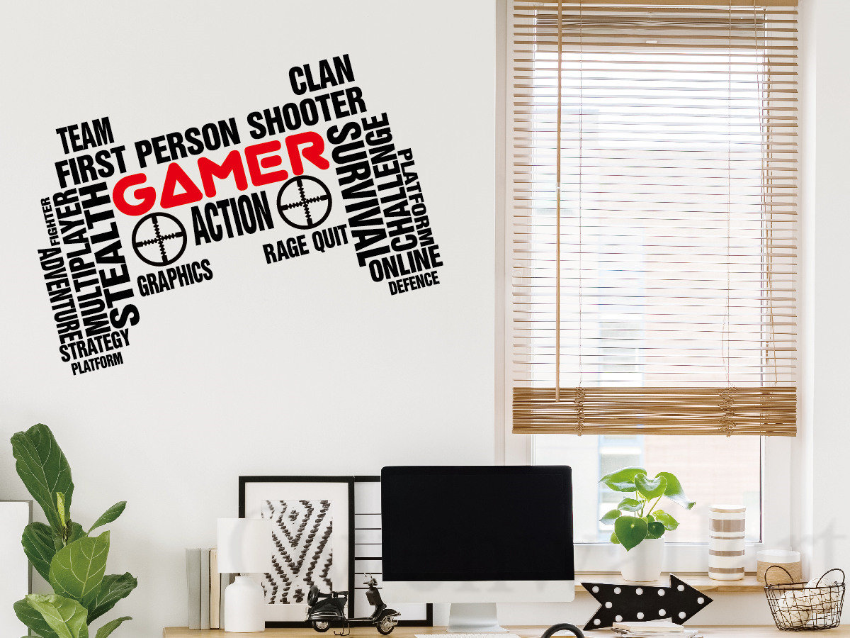 Gamer Controller Deal, Gaming-Wand-Dekor, Gamer Wandaufkleber, Gamer ...