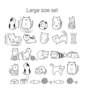 26 Pieces Minimalist Cat Wall Decal Cat Stylish Cat Wall Stickers ...