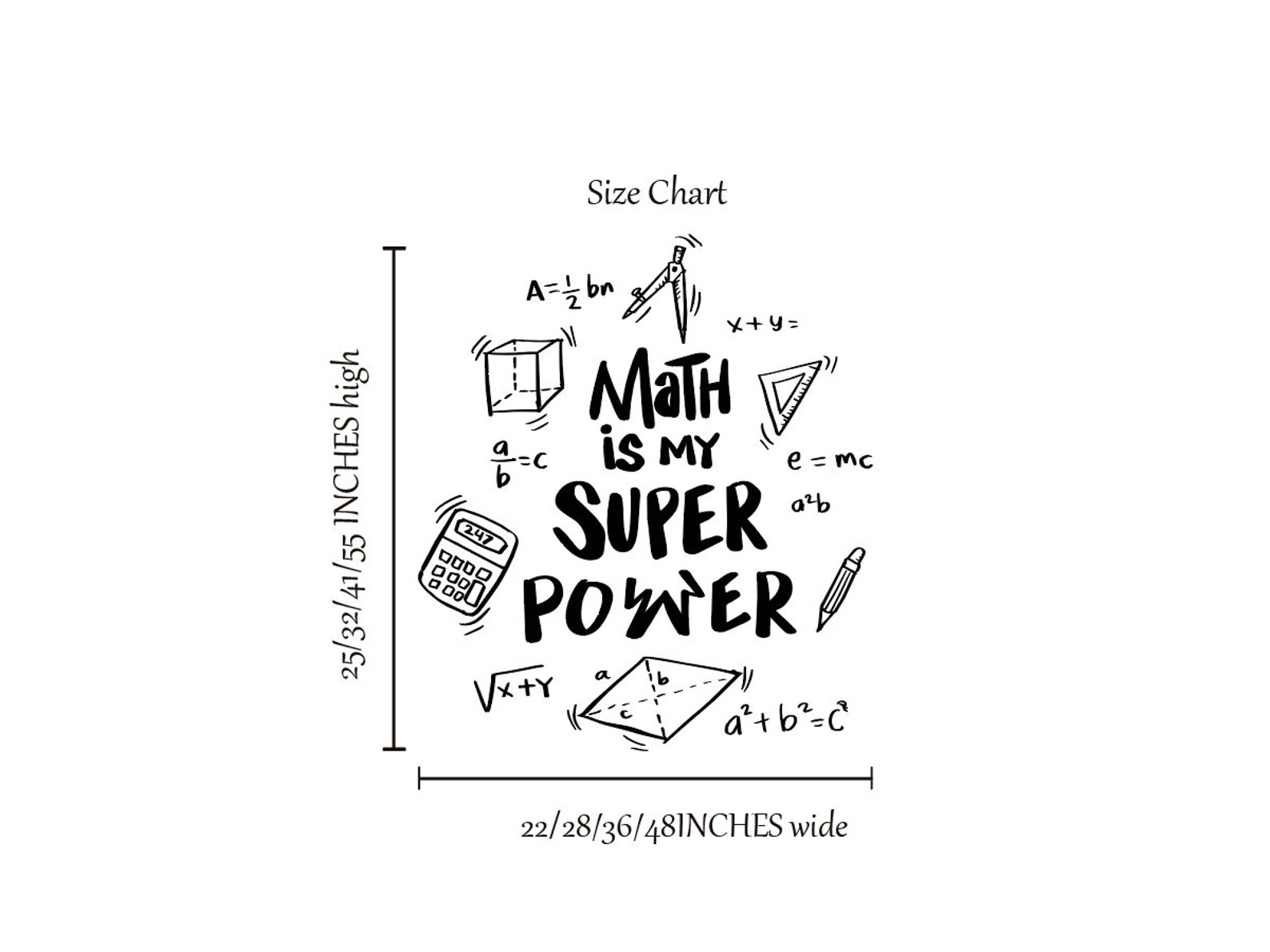 Math is My Super Power Wall Decal: Classroom Science Decor - Etsy