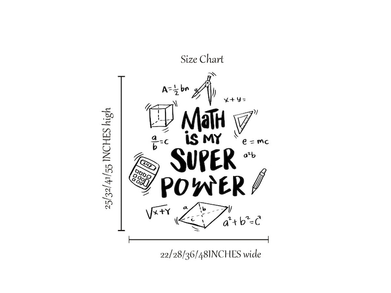 Math is My Super Power Wall Decal: Classroom Science Decor - Etsy