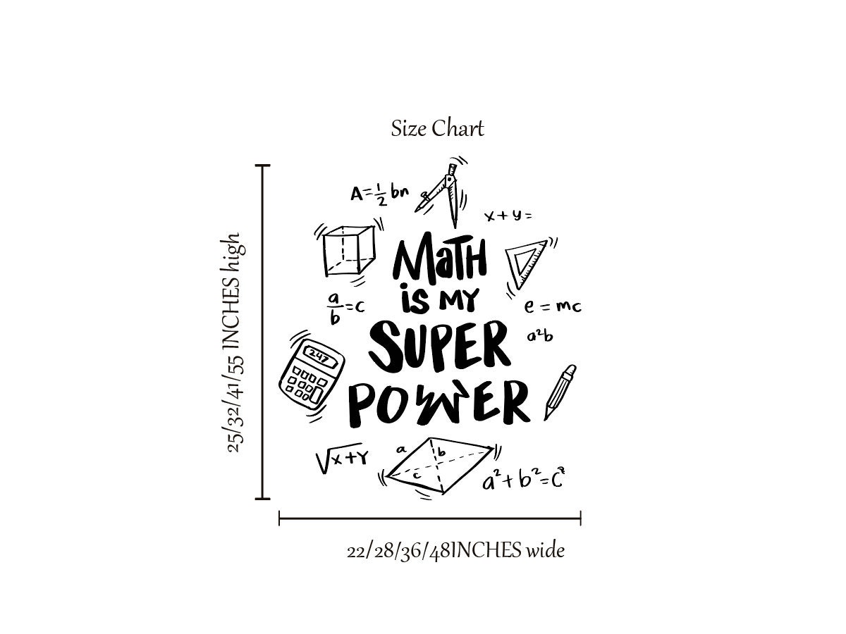 Math is My Super Power Wall Decal: Classroom Science Decor - Etsy
