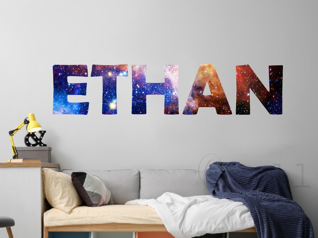 Custom Name Galaxy Wall Decal: Personalized Kids Room Decor - Etsy