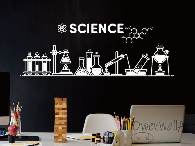 Colorful Science Vinyl Wall Decal: Classroom Decor - Etsy