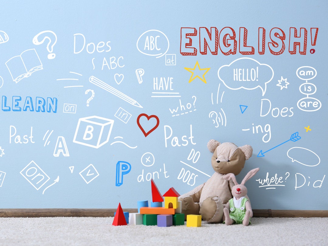 Graffiti Doodle English Language Arts Wall Sticker,language Wall Art ...