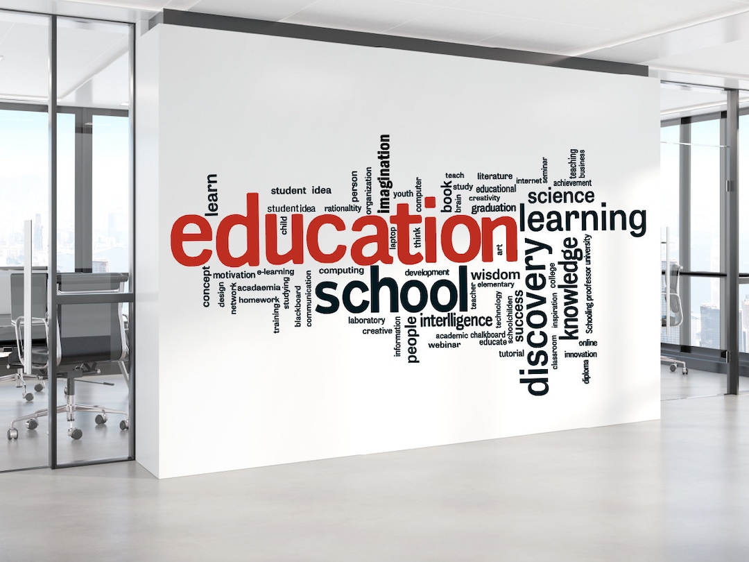 Graffiti Doodle Education Wall Sticker, Learing Wall Art for School ...