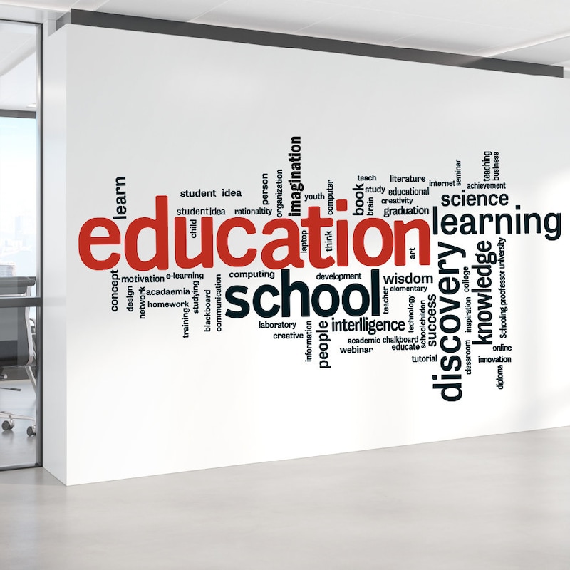 School Wall Sticker - Etsy