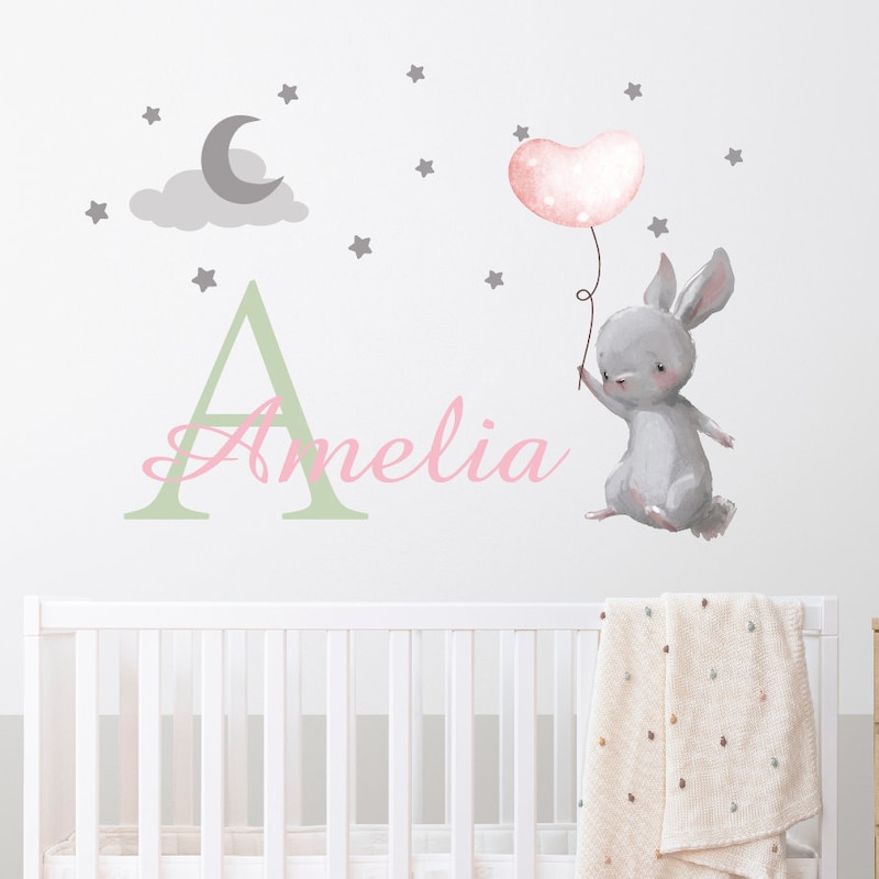 Bunny Wall Decal - Etsy