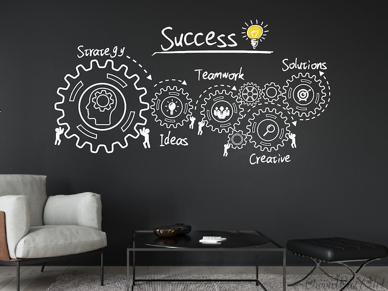 Gear Teamwork Vinyl Wall Decal: Office Wall Art - Etsy UK