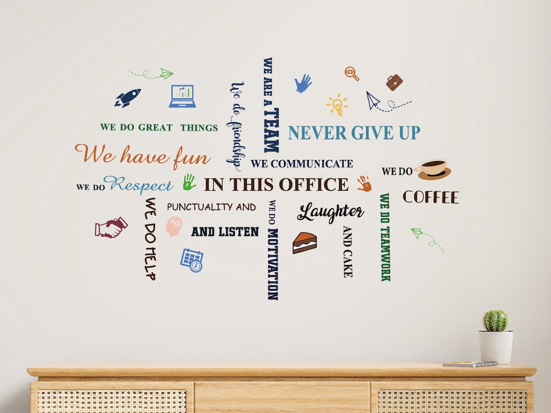 Inspirational Office Quotes Wall Decal: Motivational Art Decor - Etsy