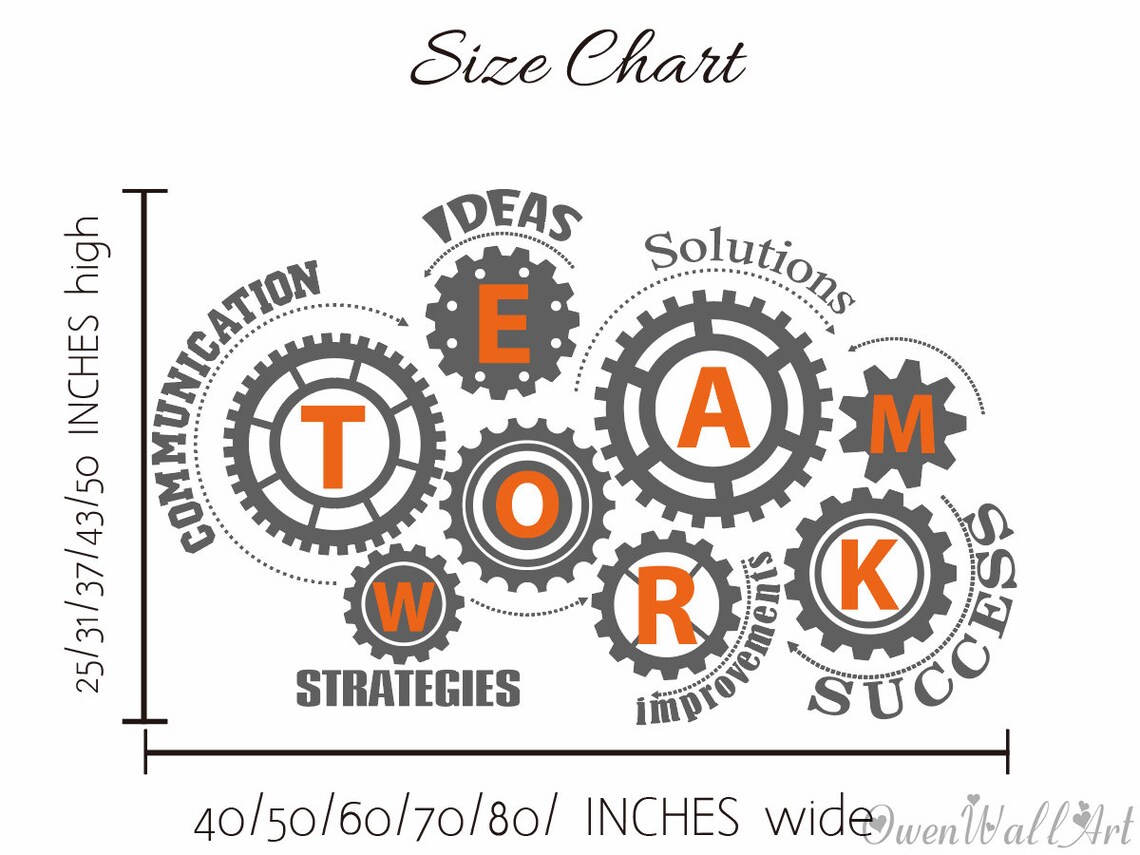 Teamwork Office Wall Decal Meeting Room Wall Vinyl - Etsy