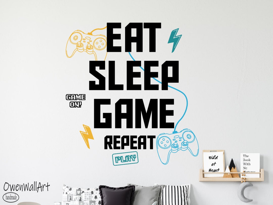 Gaming Wall Sticker , Gamer Wall Decor , Gamer Vinyl Wall Decal ...
