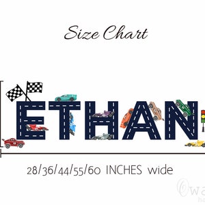 Custom Race Car Name Vinyl Wall Decal: Boys Nursery Decor - Etsy UK