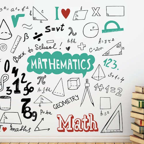 Graffiti Doodle Math Wall Sticker Science Wall Art for School - Etsy