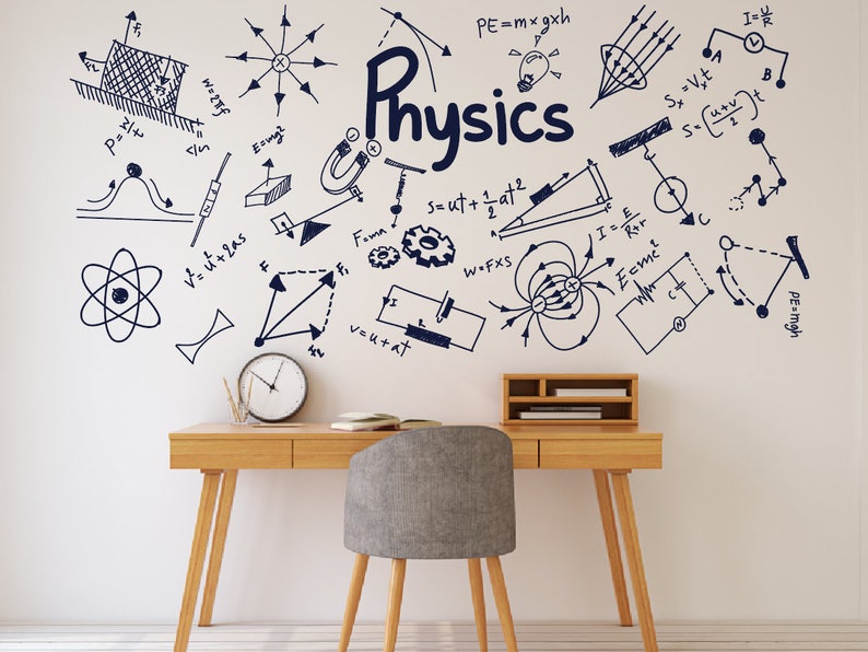 Graffiti Doodle Physics Wall Sticker Physics Wall Art for - Etsy