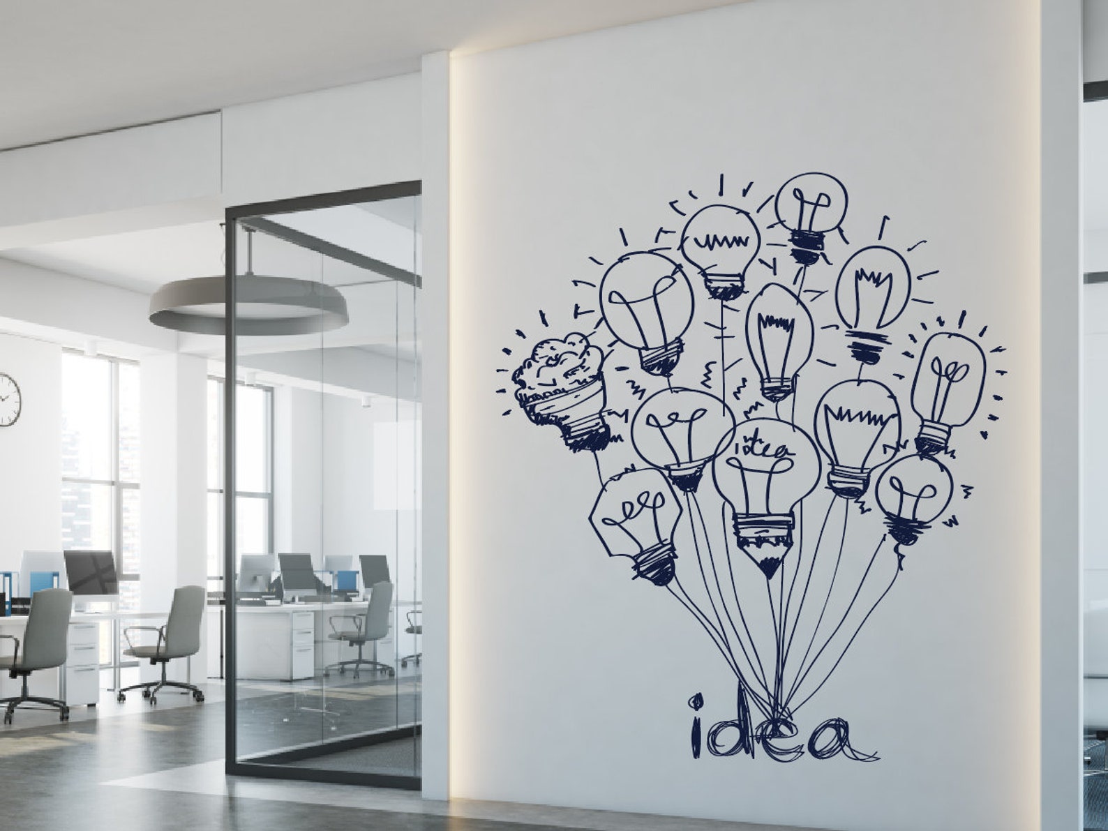 Idea Bulb Office Wall Decal Classroom Wall Vinyl - Etsy UK