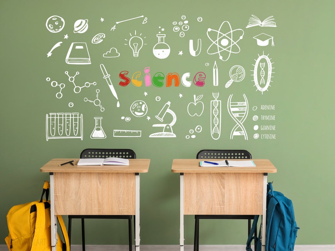 Science Wall Sticker Science Wall Art for School classroom - Etsy