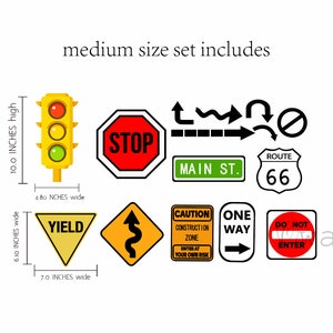 15pcs Road Sign Wall Decals-street Sign Wall Decor Stop Sign-one Way ...