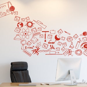 Science Wall Decal: Physics, Chemistry, Astronomy Classroom Decor - Etsy