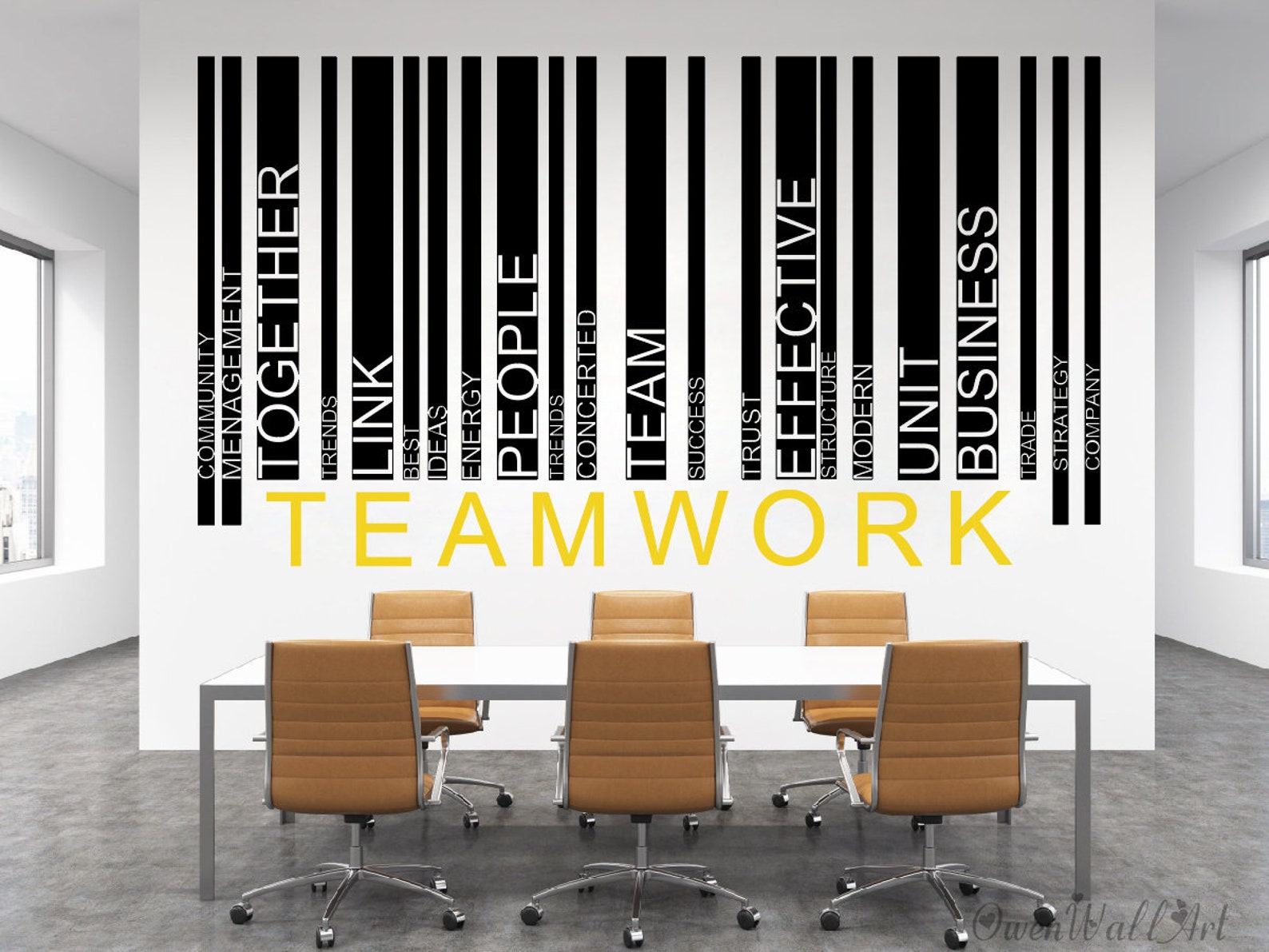 Teamwork Office Wall Decal Meeting Room Wall Vinyl | Etsy
