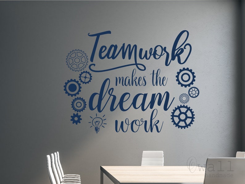 Teamwork Office Wall Decal Meeting Room Cut-out Handmade - Etsy