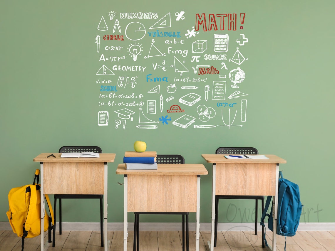 Math Graffiti Wall Decal: Science Classroom Decor - Etsy
