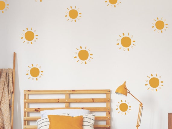 Colorful Sun Decalnursery Sun Sticker Crib Wall Decor - Etsy