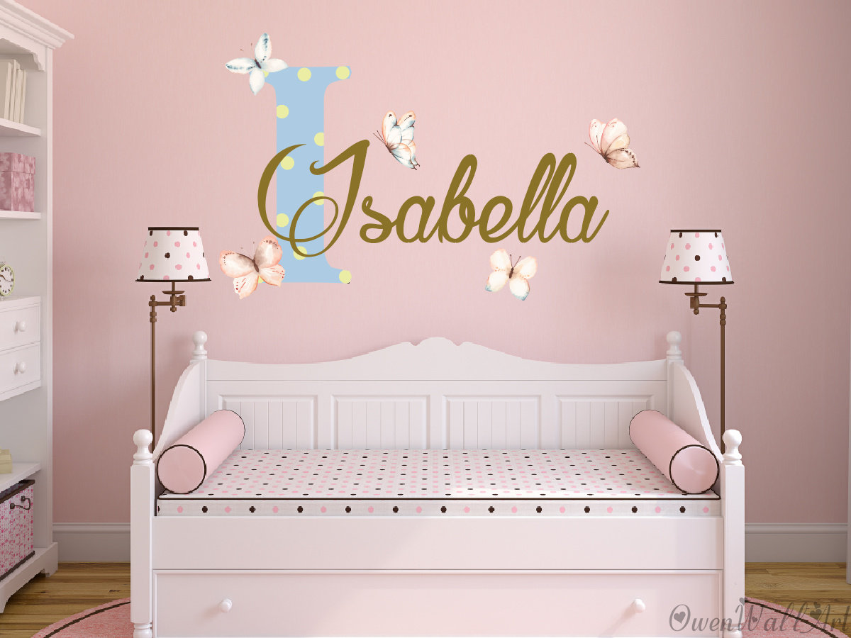 Butterfly Name Wall Decal: Personalized Nursery Decor - Etsy