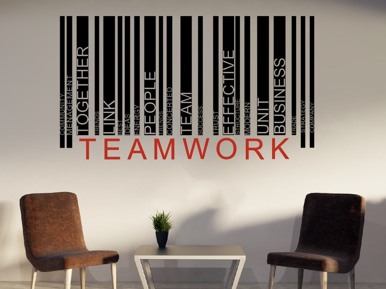 Teamwork Office Wall Decal Meeting Room Wall Vinyl | Etsy