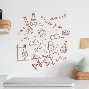 Chemistry Science Wall Decal,science Vinyl Decal, Educational Wall ...