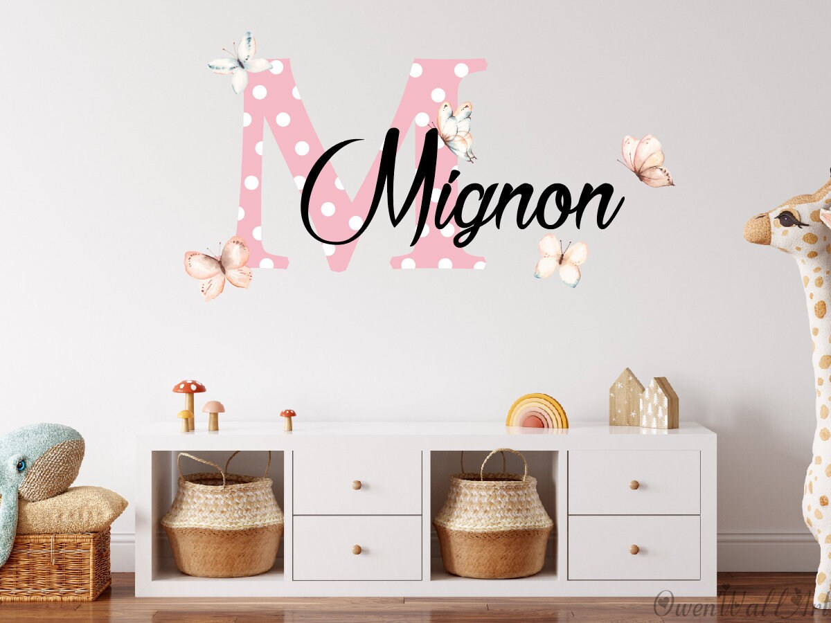 Butterfly Name Wall Decal: Personalized Nursery Decor - Etsy