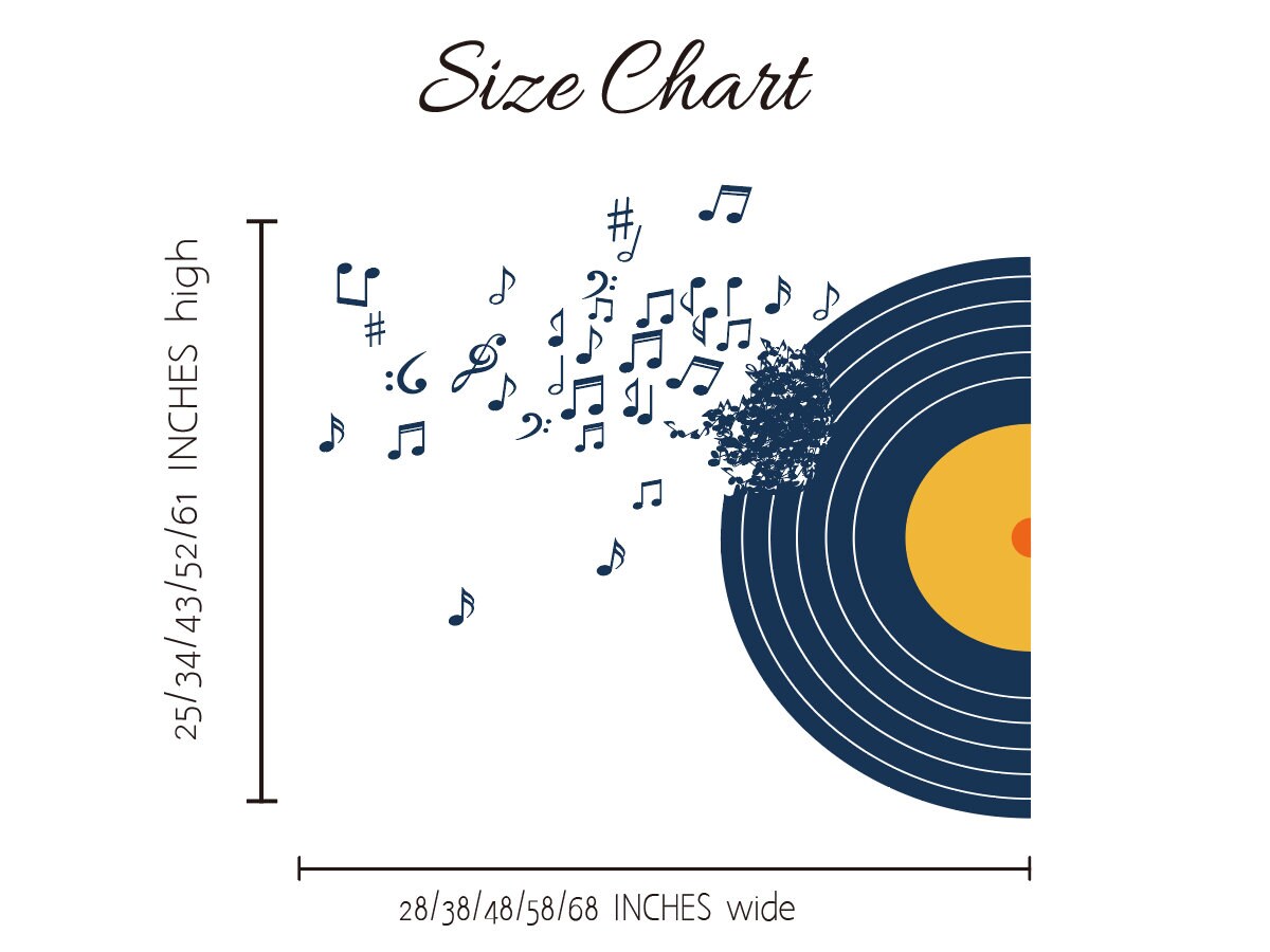 Music Studio Wall Decal Music Vinyl Wall Stickermusic Notes - Etsy