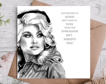 Dolly Parton Card - Etsy UK
