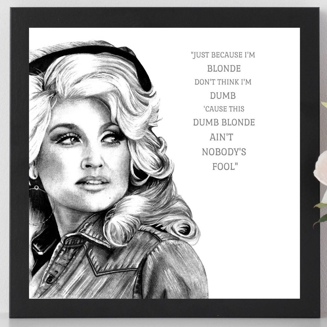 Dolly Parton Print Portrait Drawing With Song Lyrics - Etsy New Zealand