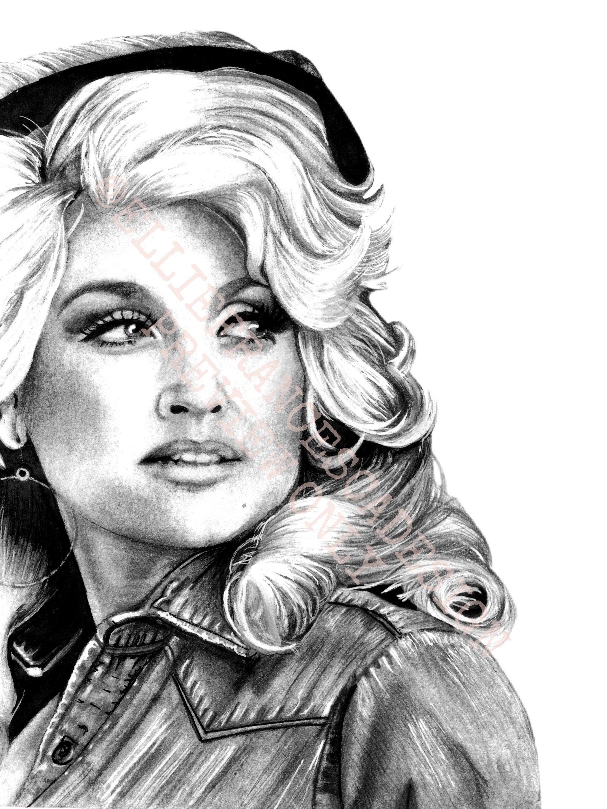 Dolly Parton Print Portrait Drawing Various Sizes - Etsy